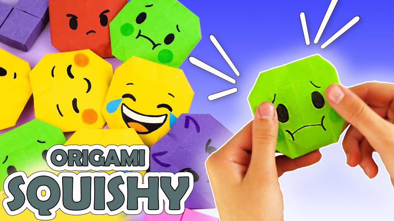 Origami Squishy / Pfper crafts | Origami Squishy Paper Emoji - YouTube