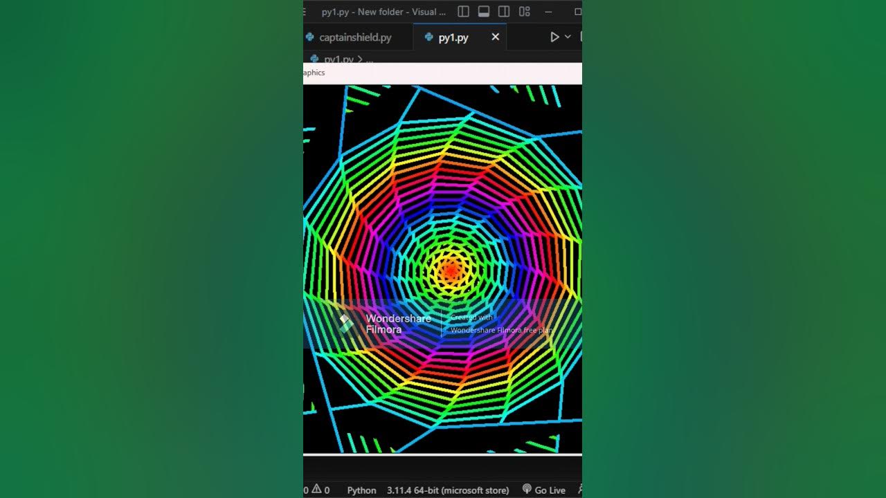 Python Turtle Graphic Tutorial For Beginner ️ ️shorts Viral Trending Vscode Turtle Python