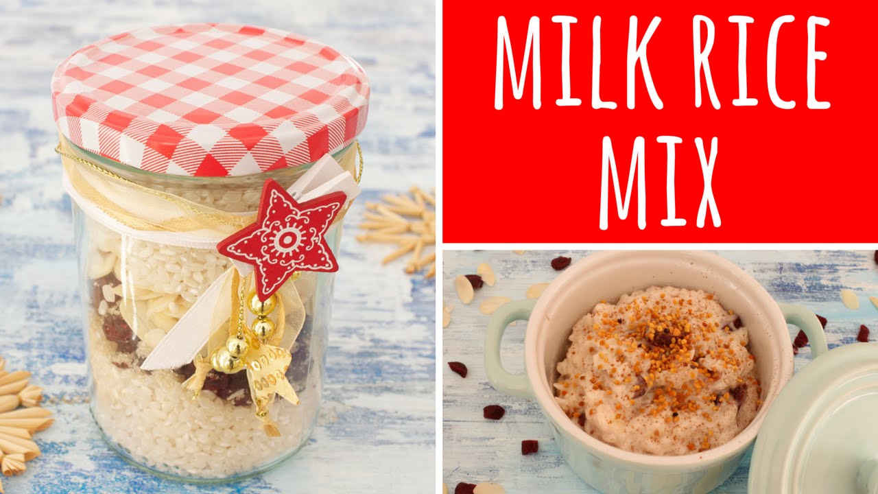 Milk Rice Mix in a Jar with cranberries and almonds - Rice Pudding ...