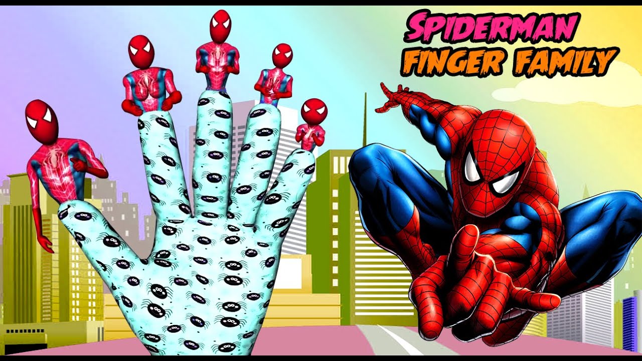 Spider Man Finger Family Nursery Rhymes | Rhymes Zone Nursery Rhymes ...