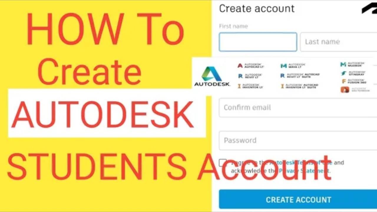 HOW TO CREATE AUTODESK STUDENT ACCOUNT - YouTube