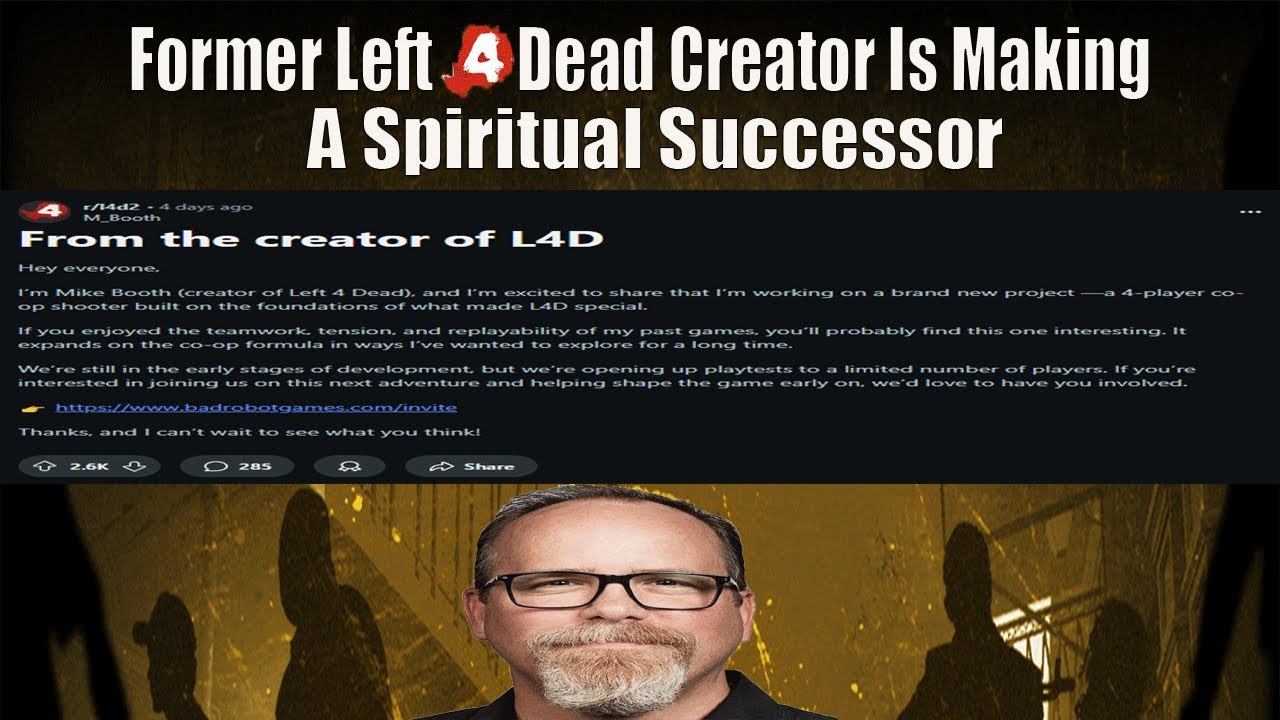 Former Left 4 Dead Creator Is Making A L4D2 Inspired Game! - YouTube