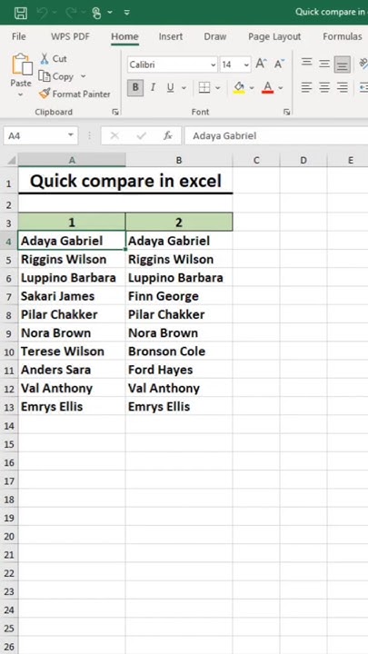 Quick compare in Excel|#excel #exceltips #computereducation #excelfunction #exceltricks - YouTube