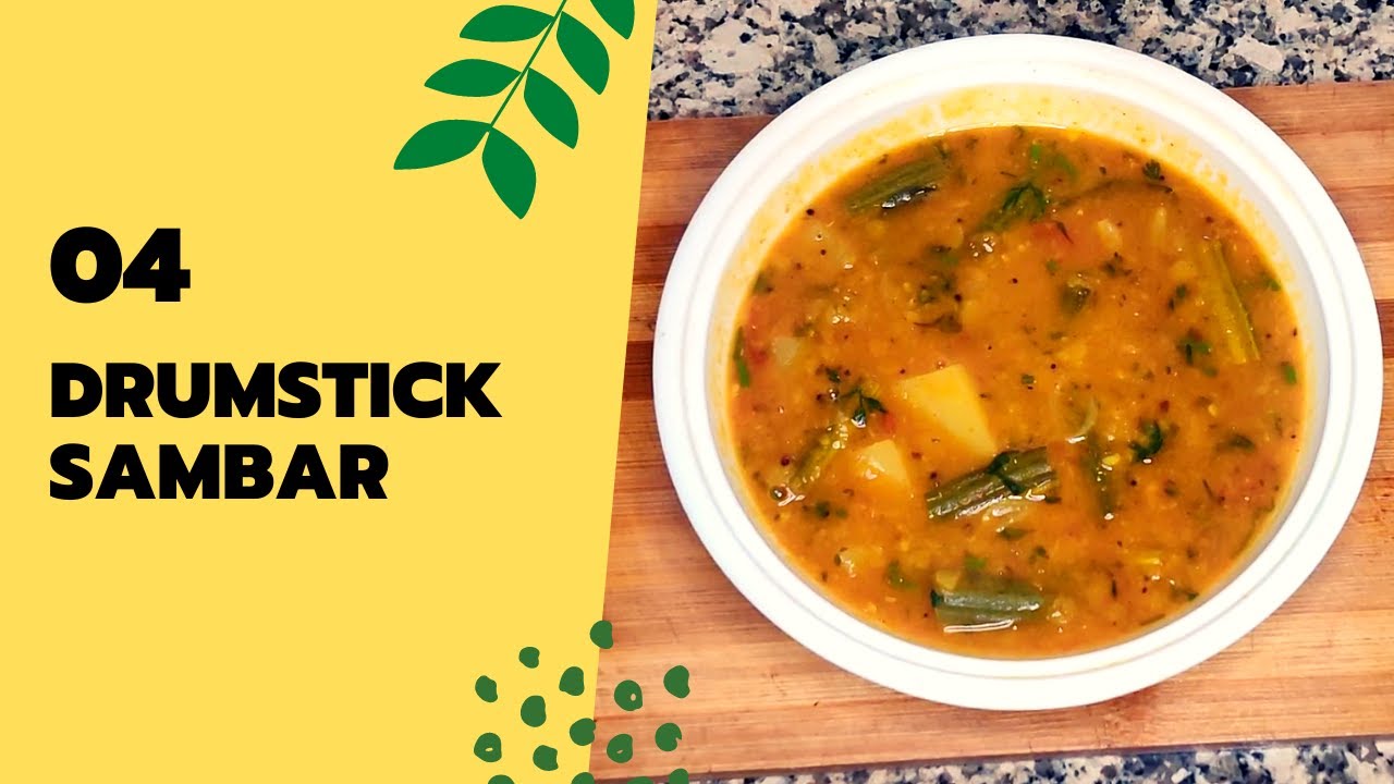 Drumstick Sambar Recipe | Drumstick Toor Dal | Murungakkai Sambar ...