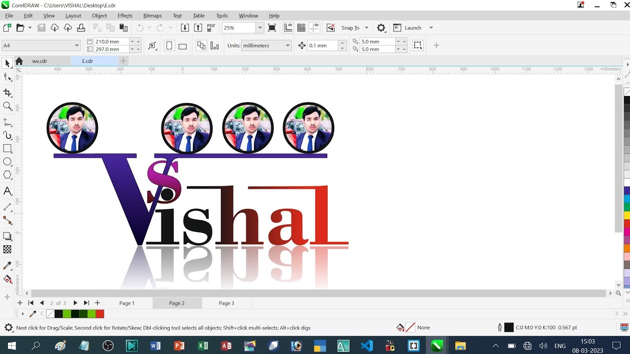 #coreldraw Design 🥰🥰 Text Tutorial - YouTube