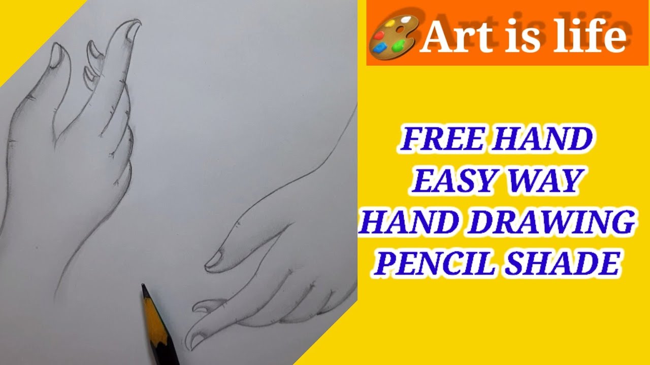 How to draw hand/How to create hand/Hand ki freehand drawing/Easy way ...