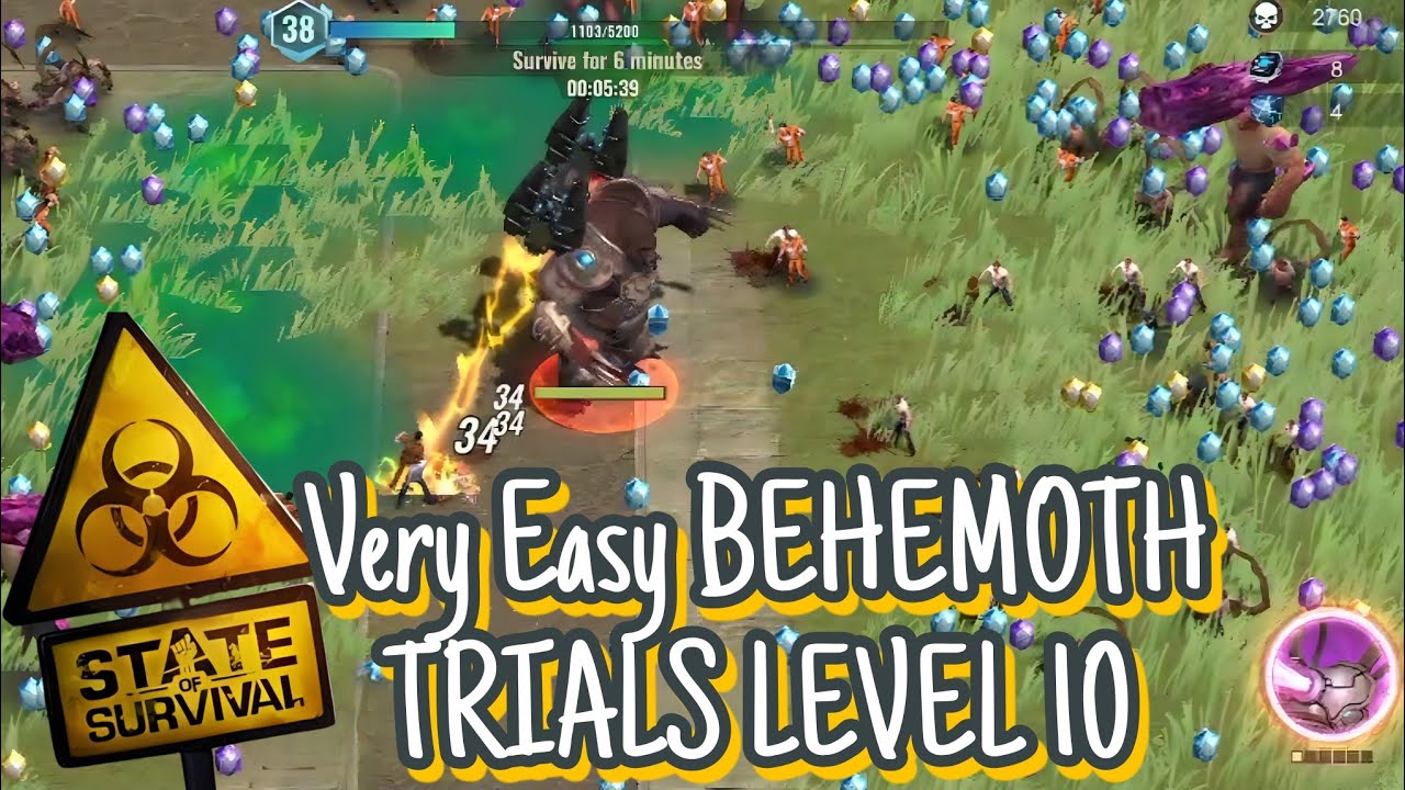 State Of Survival : Menyelesaikan Behemoth Trial Level 10 - YouTube