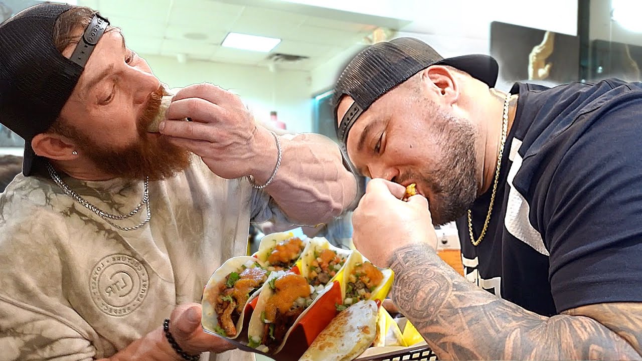 Flex Lewis And Big Boy Eating The Best Tacos In Orange County! - YouTube