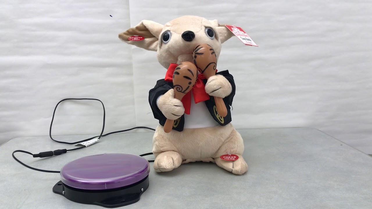 Cuddle Barn Mills Chuey Bamba Singing Chihuahua With Maracas - YouTube
