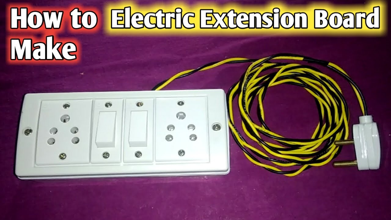 How to make Electric Extension Board|2 switch 2 socket Connection ...