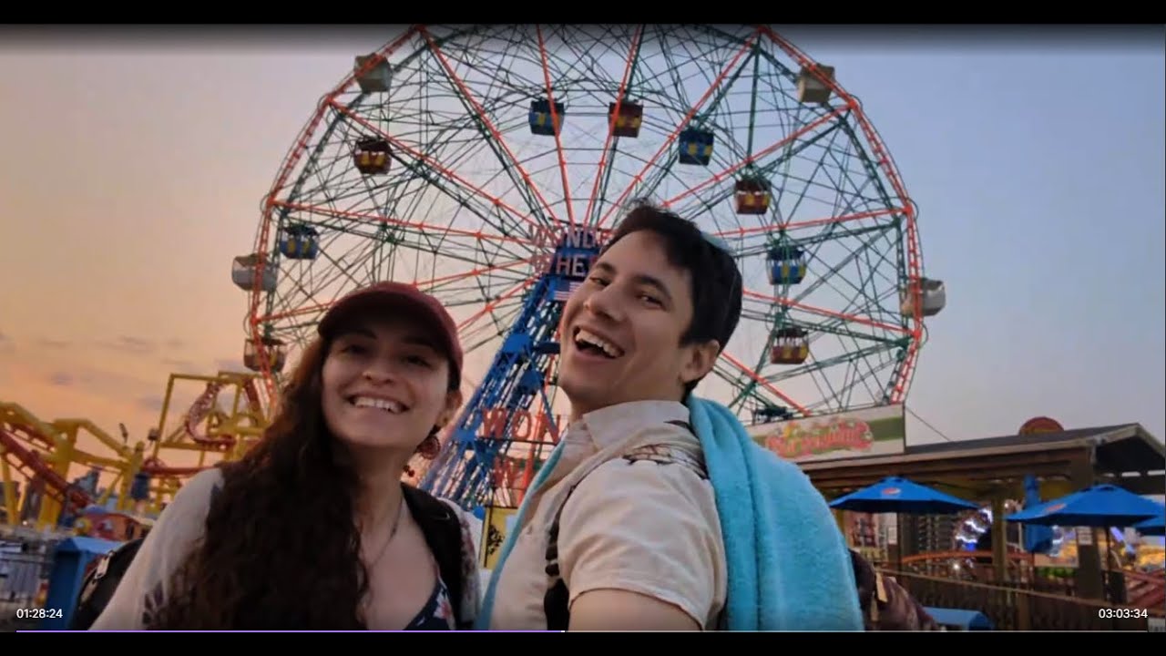 IRL NYC BEACH DAY! COME WATCH THE SUNSET and Explore Luna Park!! - YouTube