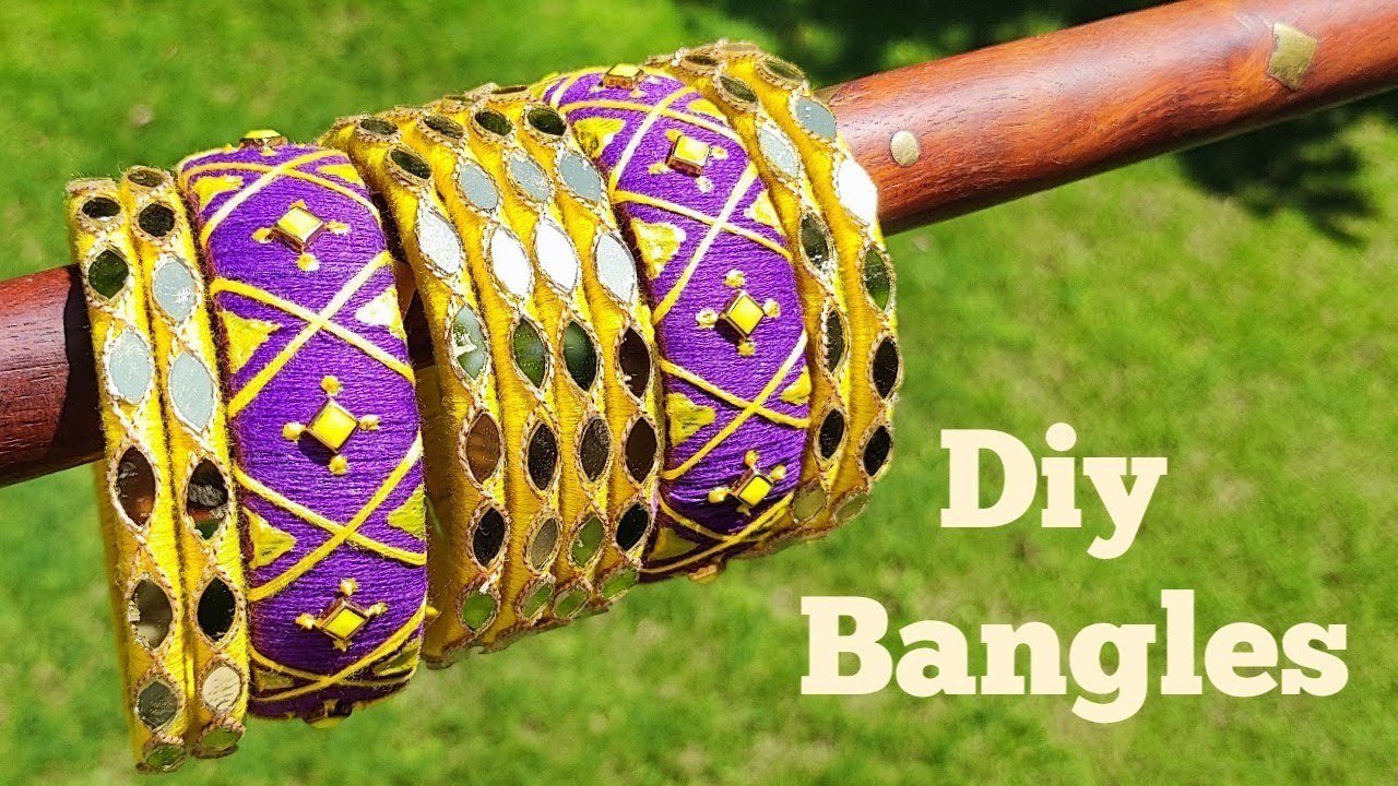 Easy handmade bangles , Diy bangles, bangles tutorial, how to make thread bangles at home - YouTube