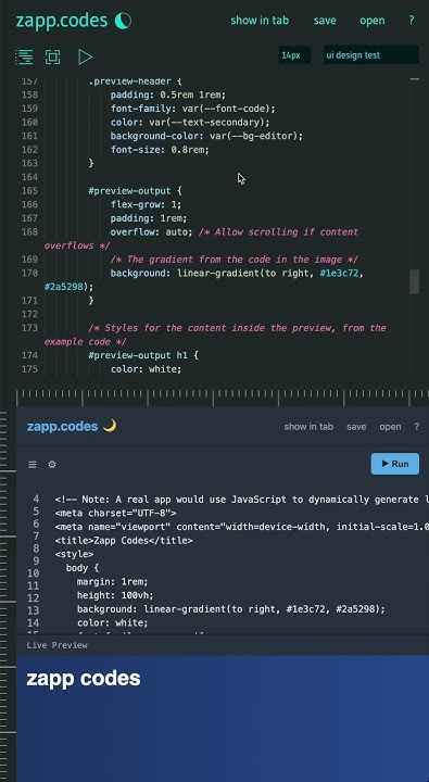 gemini generated zapp.codes gui inside zapp.codes - #javascript #dev #coding #programming # ...