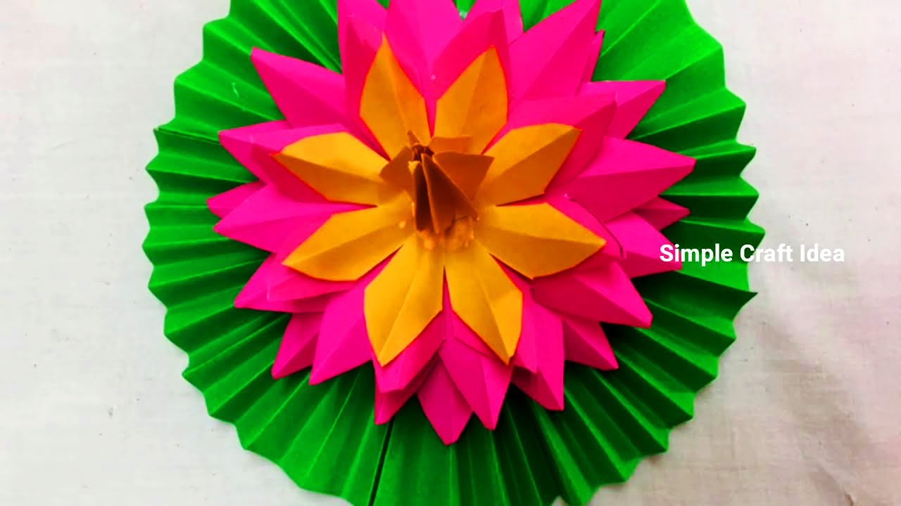 DIY Paper Water Lily Flower | How To Make Water Lily With Paper | How ...