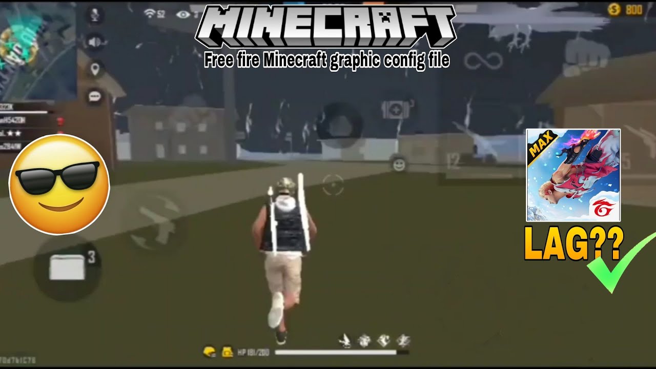 FREE FIRE MINECRAFT GRAPHICS IN FREE FIRE 🔥| FF BLACK SKY CONFIG ...