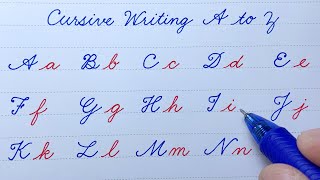 Cursive Writing A To Z Abcd Cursive Abcd Cursive Handwriting Abcd Cursive Capital Small Letters ...