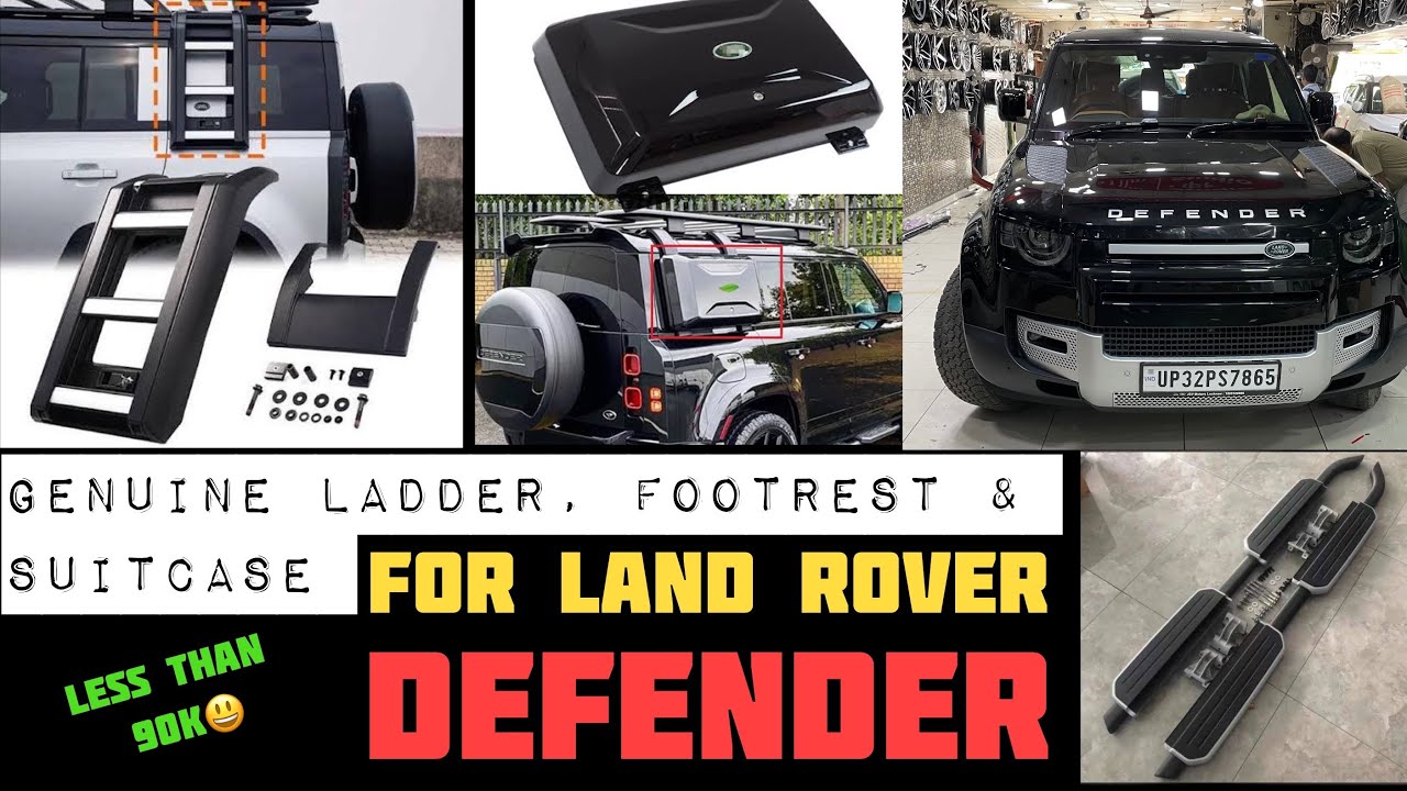 Latest Accessory for Land Rover Defender | Ladder, foot rest & suitcase ...