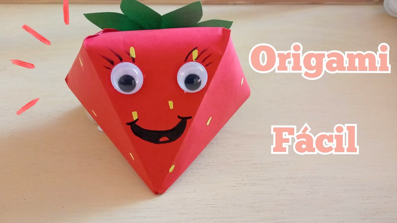 Cómo hacer una fresa de origami fácil y rápido - YouTube
