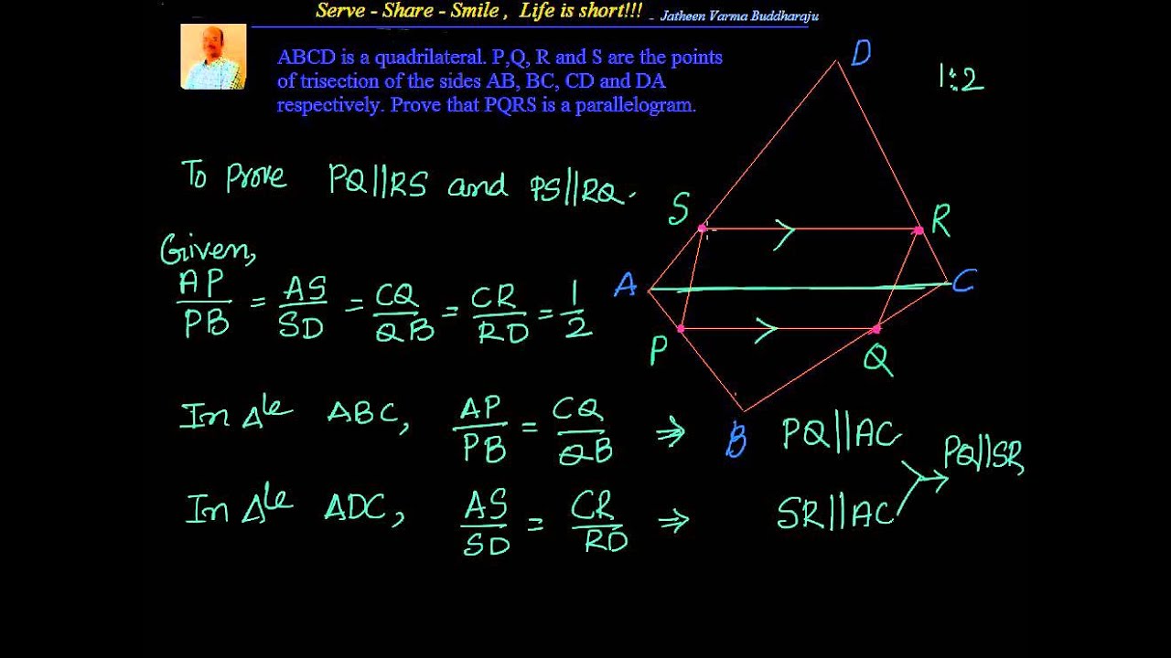 Triangles : Application of Basic Proportionality theorem - Example ...