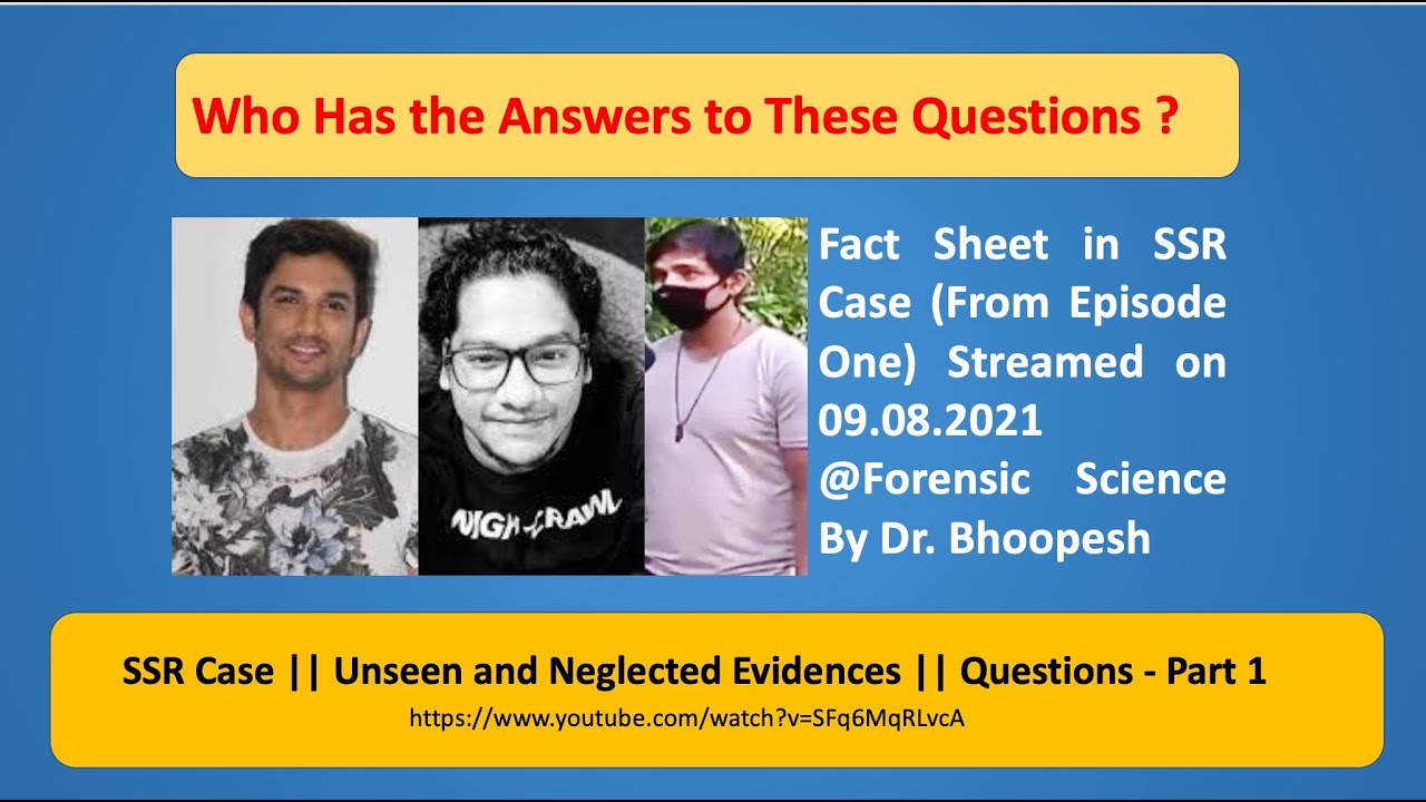 Tracking Back : SSR Case || Fact Check from Episode 1 || Unseen and ...