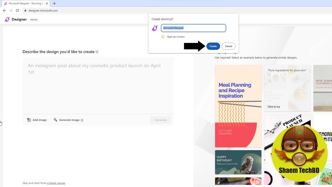 How to Install Microsoft Designer As An app on Windows 11 - YouTube