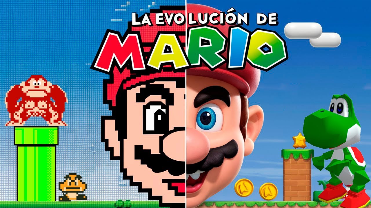 La EVOLUCION de MARIO De 8 Bits a ICONO MUNDIAL en 3D - YouTube