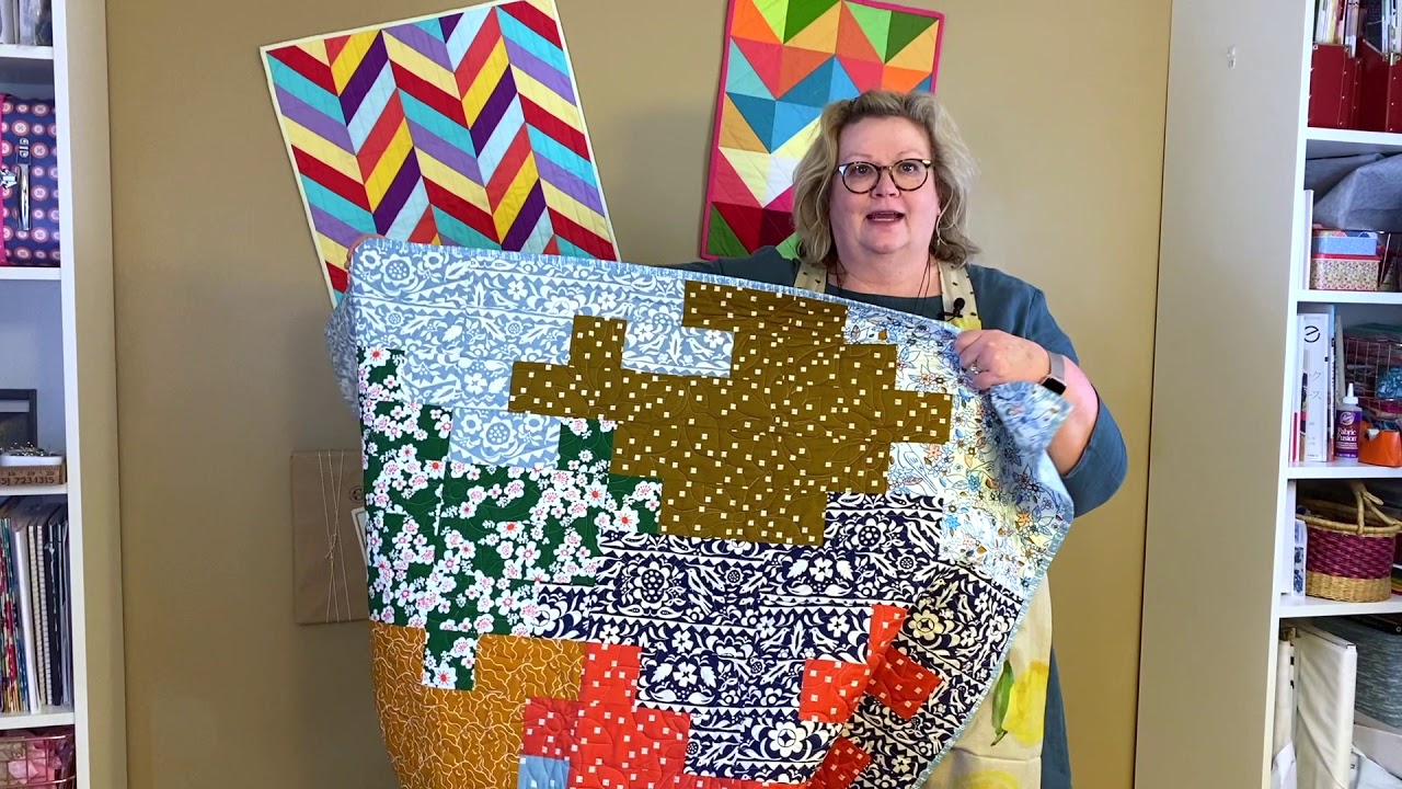 The Cloth Parcel - Tumbling Bricks Quilt Pattern - YouTube