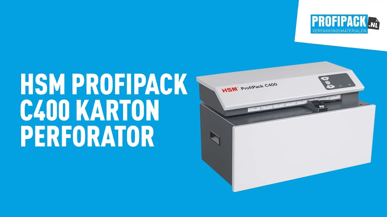 HSM Profipack C400 Kartonperforator - Profipack productdemo - YouTube