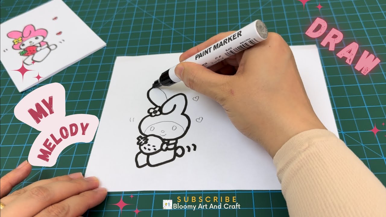 How to draw my melody | sanrio drawing | Bloomy art and craft | my ...