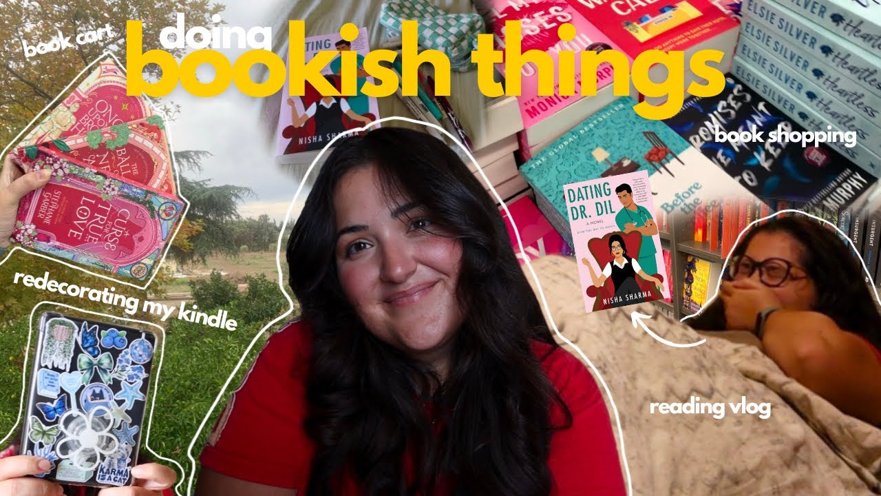Doing book stuff | book cart, book shopping, reading vlog, redecorating ...