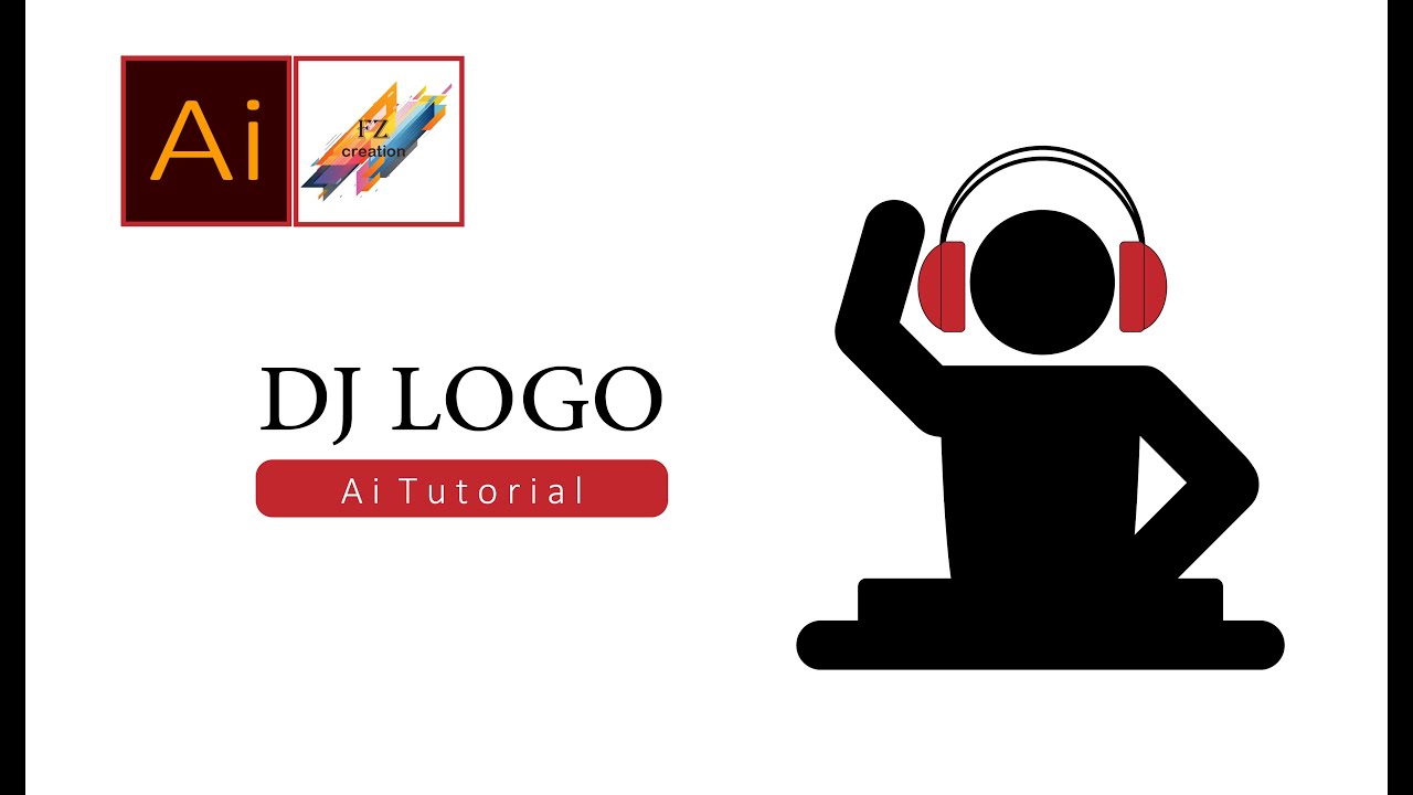 How to design DJ Logo in adobe illustrator | 3D DJ Logo Design Tutorial ...