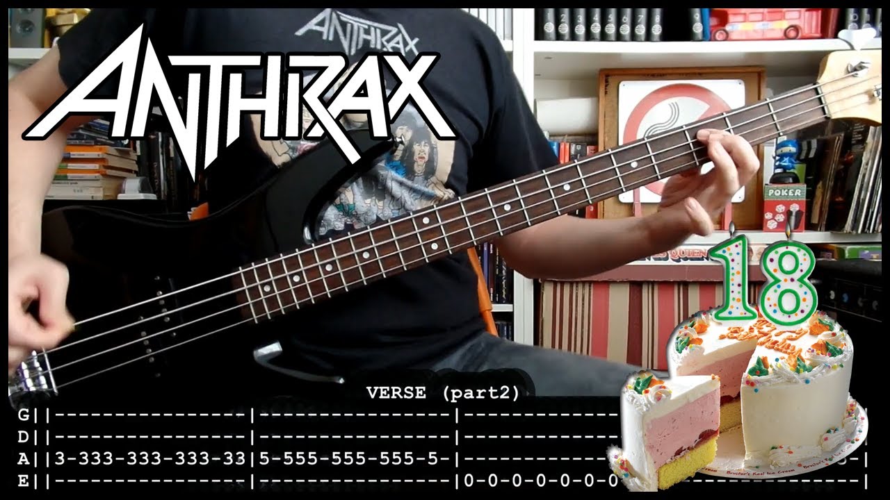 ANTHRAX - I'm eighteen (BASS cover with TABS & lyrics) - YouTube