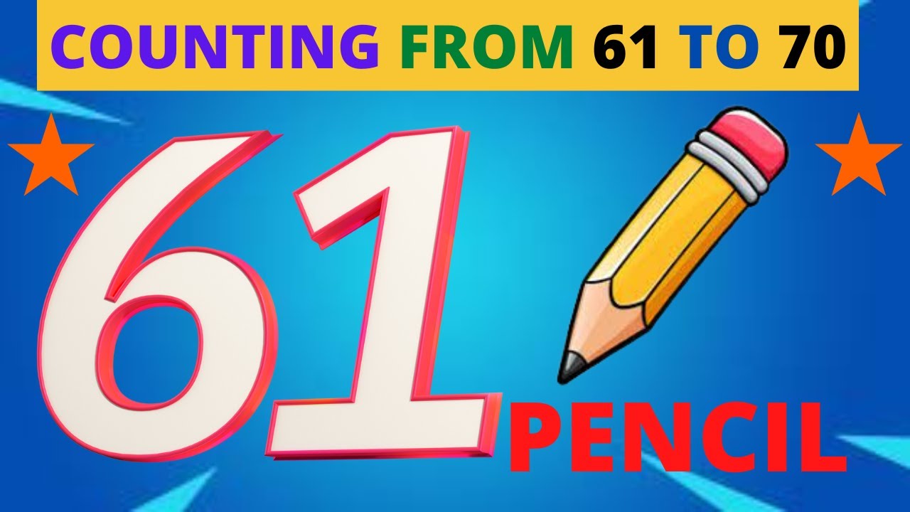Kidz learn lesson counting from 61 to 70 using music, fun and animation ...