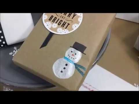 Snowman Christmas Gift Wrap Craft Idea + FREE Printable Holiday Gift ...