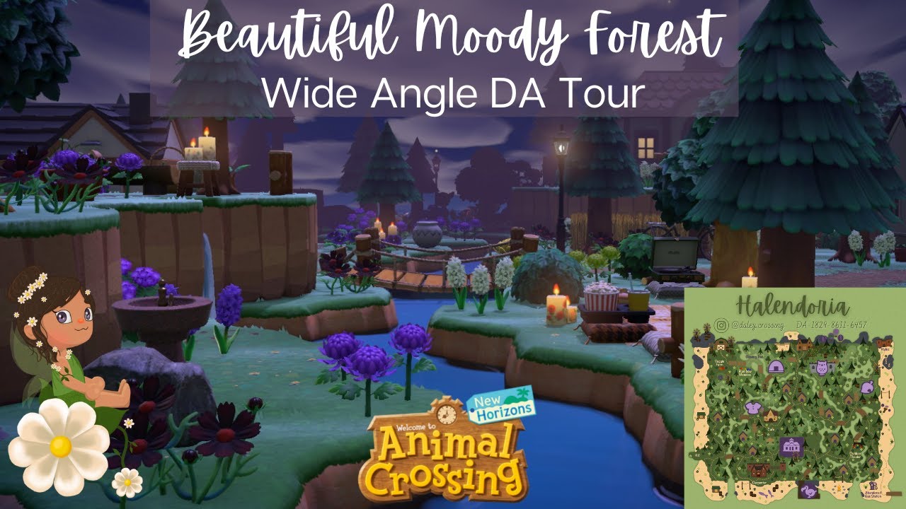 Stunning Moody Forest Core Island Tour Wide Angle Animal Crossing New ...