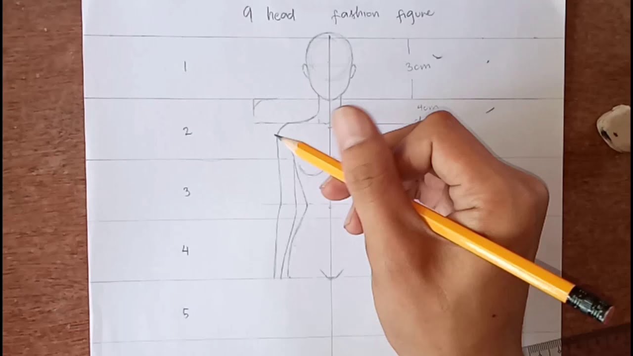 9 Head Fashion Figure Drawing Tutorial💞 - YouTube