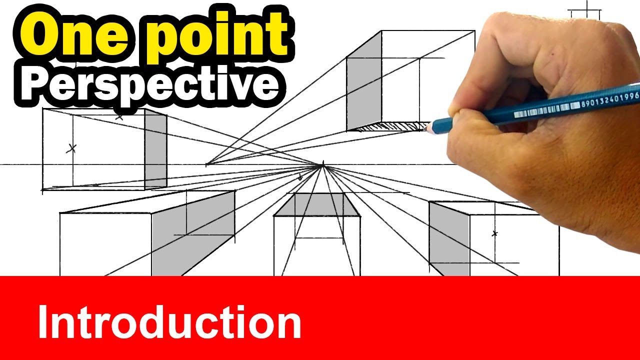 What is One point perspective? in Hindi (Cube n Cuboid) एक बिंदु ...