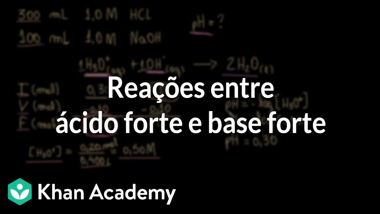 Reações entre ácido forte e base forte - YouTube