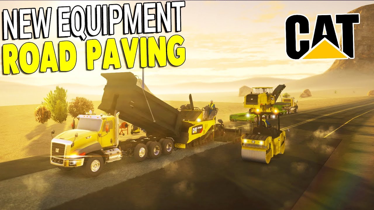 BUILDING NEW HIGHWAY - Caterpilller PAVING CREW | Construction ...