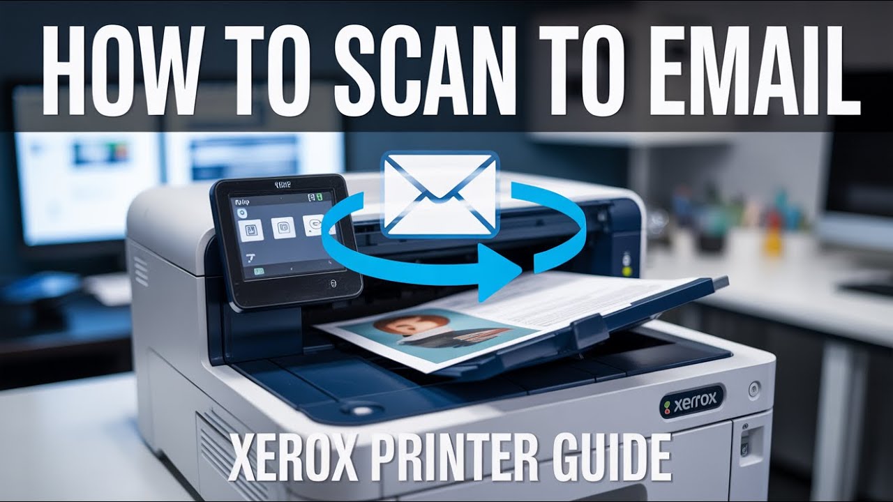 How to Scan to Email from Xerox Printer (Office Tech) - YouTube