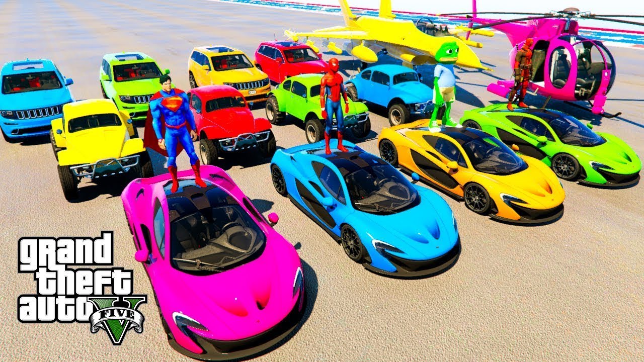 GTA V Epic New Stunt Race For Car Racing Challenge by Quad Bike, Cars ...