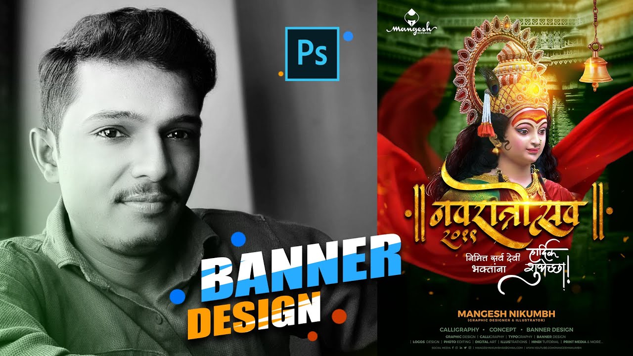 Navratri Banner Editing in Photoshop | Navratrotsav Banner Editing ...