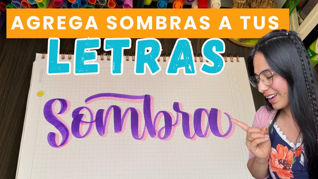 COMO HACER SOMBRA EN TU LETTERING || LETTERING PARA PRINCIPIANTES - YouTube
