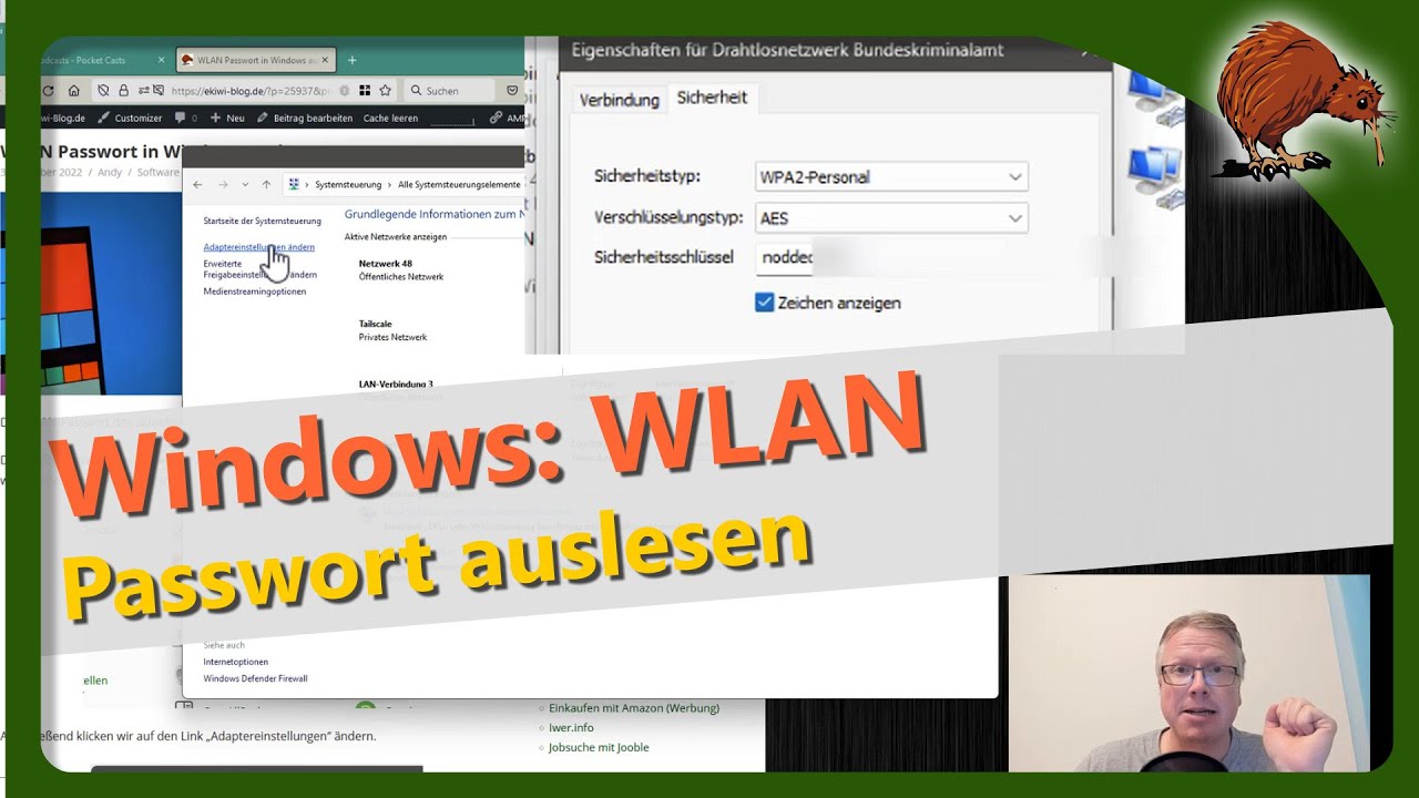 WLAN Passwort in Windows auslesen - YouTube