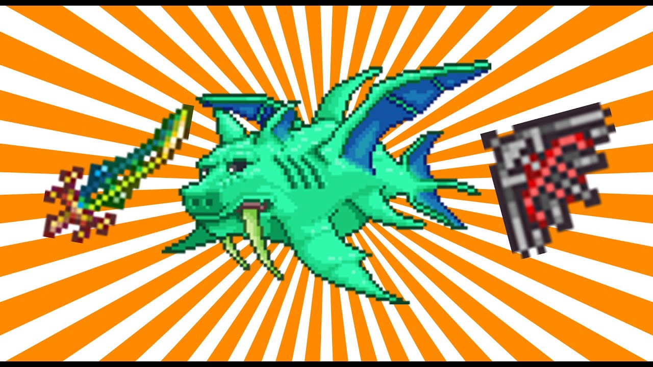 Terraria 1.3: Full Battle Duke Fishron - YouTube