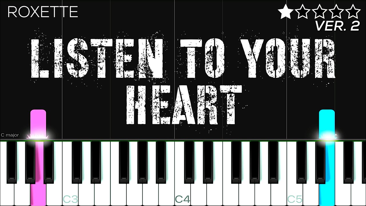Roxette - Listen To Your Heart | EASY Piano Tutorial - YouTube