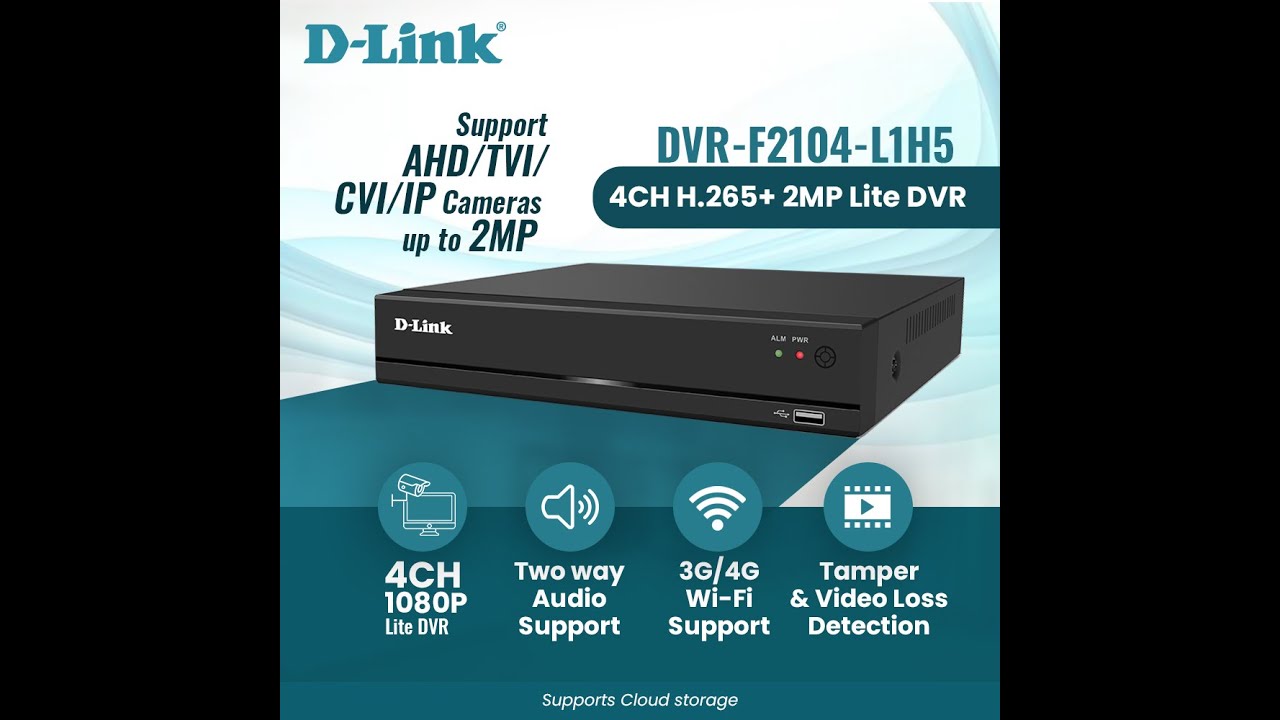 D-Link 4 Channel DVR -F2104-L1H5 Overview looks Internal and outer ...