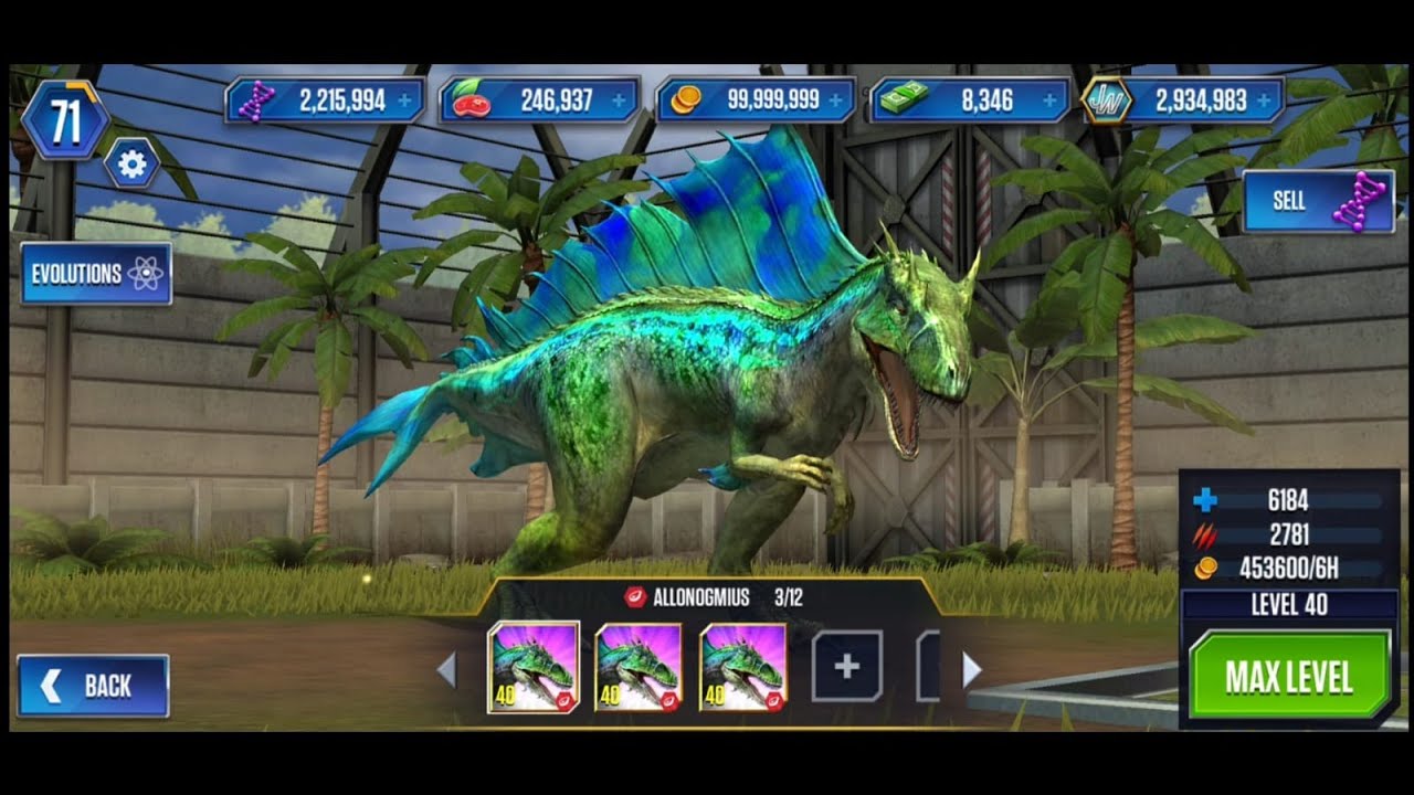 JURASSIC WORLD THE GAME ALLONOGMIUS!! - YouTube