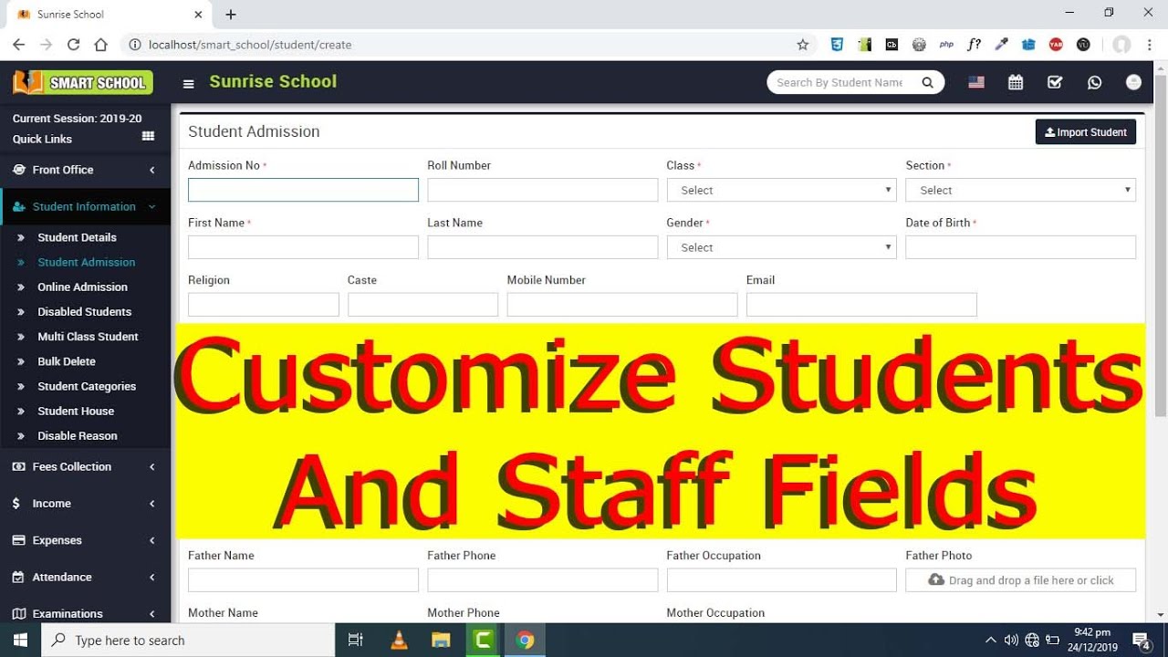 Customize Fields Of Student And Staff In Smart School Software YouTube Customize Fields Of Student And Staff In Smart School Software YouTube