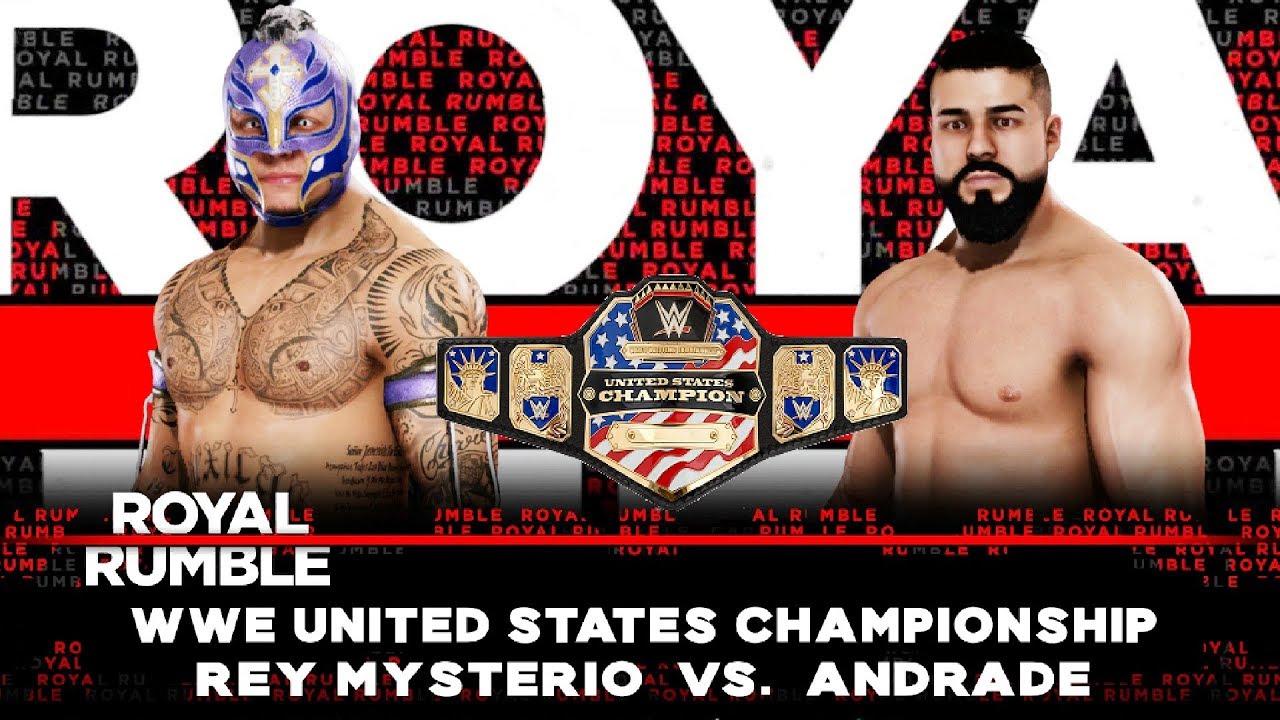 Royal Rumble 2020 - Andrade Vs Rey Mysterio For The US Title - WWE 2K20 ...